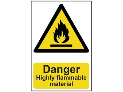 Scan 0901 Danger Highly Flammable Material - PVC 200 x 300mm SCA0901 ...