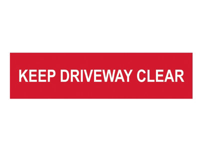 Scan 5252 Keep Driveway Clear - PVC 200 x 50mm SCA5252