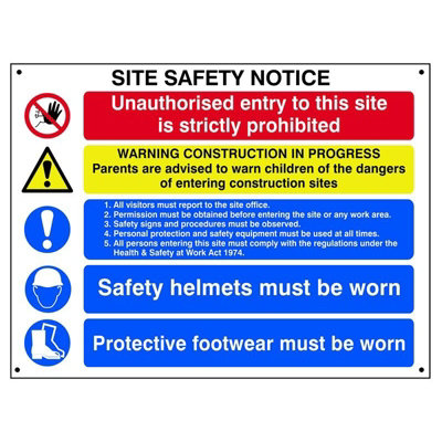 Scan Composite Site Safety Notice - Fmx Sign 800 X 600mm Multi Colour (800 x 600mm)