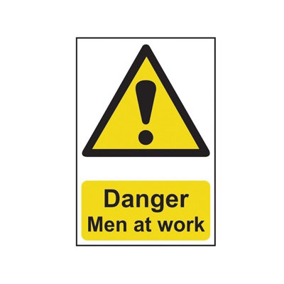 Scan Danger Men At Work - Pvc Sign 200 X 300mm Multi Colour (200 x 300mm)