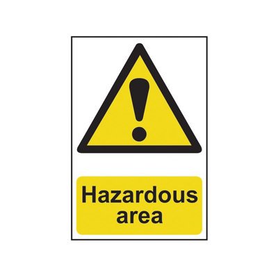 Scan Hazardous Area - Pvc Sign 400 X 600mm Multi Colour (400 x 600mm)