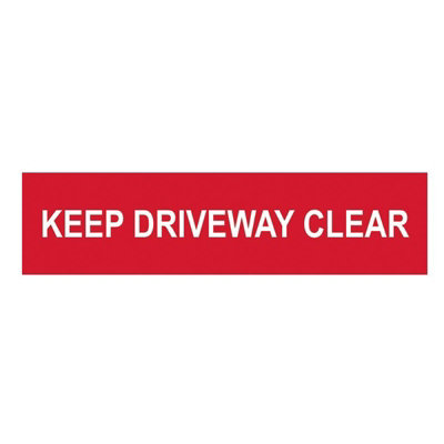 Scan Keep Driveway Clear - Pvc Sign 200 X 50mm Multi Colour (200 x 50mm)