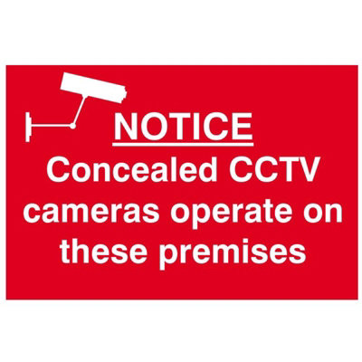 Scan Notice Concealed Cctv Camera - Pvc Sign 300 X 200mm Multi Colour ...