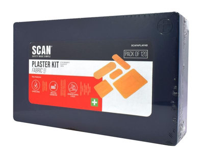 Scan SCANFABP Assorted Hypoallergenic Fabric Plasters 120 SCAFAPLAFAB