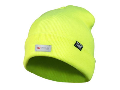 Scan SFCP01 Hi-Vis Yellow Beanie Hat Wooly Hat SCAHVBEAN | DIY at B&Q