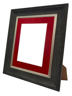 SCANDI CHARCOAL GREY FRAME WITH RED MOUNT FOR IMAGE SIZE A5