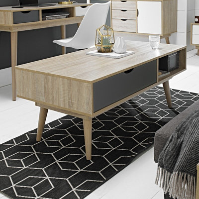Scandi Coffee Table Oak & Grey