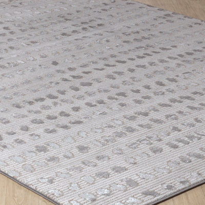 Scandi Modern Beige/White Polka Dot Valkiria Area Rug 200 x 275 cm ...