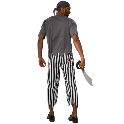 Scary Pirate - Halloween fancy dress costume for men 302273 - black ...