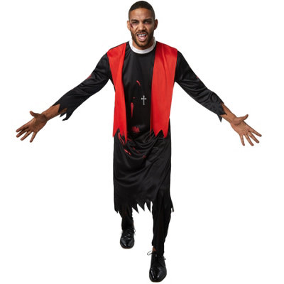 Scary Priest - Halloween fancy dress costume for men 302275 - black/red S