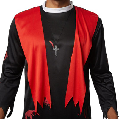Buy Scary Priest - Halloween fancy dress costume for men 302277 - black ...