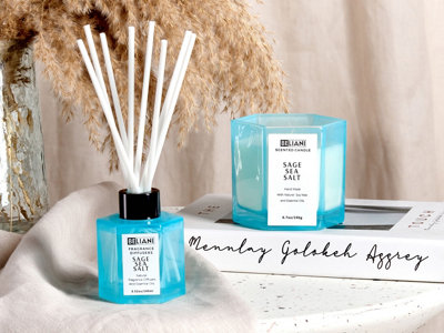 Scented Candle with Fragrance Reed Diffuser CLASSY TINT Soy Wax Fresh Notes