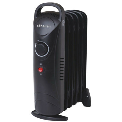 Schallen 800W 6 Fin Mini Slim Oil Filled Electric Portable Radiator ...