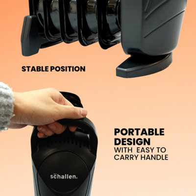 Schallen 800W 6 Fin Mini Slim Oil Filled Electric Portable Radiator ...