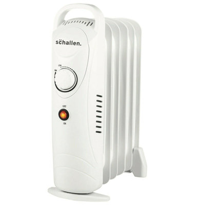 Schallen 800W 6 Fin Mini Small Portable Electric Slim Oil Filled ...