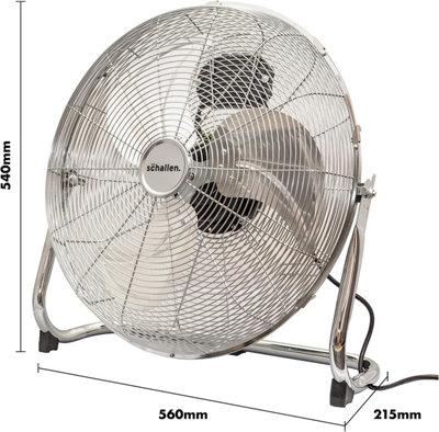 Schallen Chrome Silver Metal High Velocity Cold Air Circulator ...