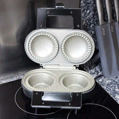 Schallen Double Twin Electric 1000W Non-Stick Deep Fill Pie Maker Machine