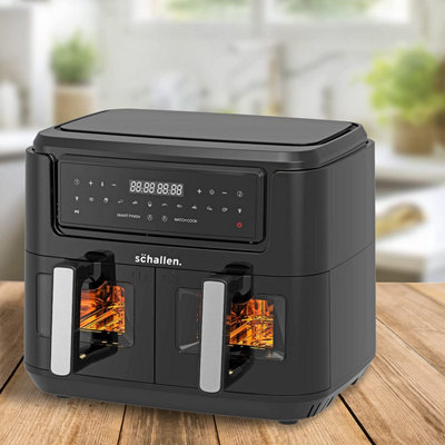 Schallen Healthy Eating Low Fat Large Digital Twin Dual Air Fryer with ...