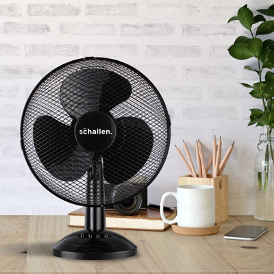 Schallen Home & Office Electric 12" 3 Speed Electric Tilt Oscillating ...