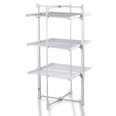 Schallen Mini 3 Tier 24 Heating Bars Foldable Airer Indoor Fast Dry ...