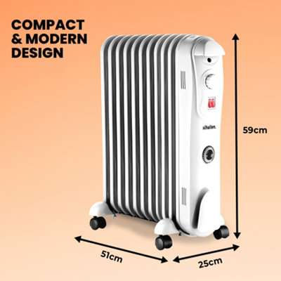 Schallen Portable Electric Slim Oil Filled Radiator Heater with ...