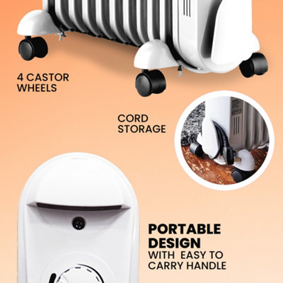 Schallen Portable Electric Slim Oil Filled Radiator Heater with ...