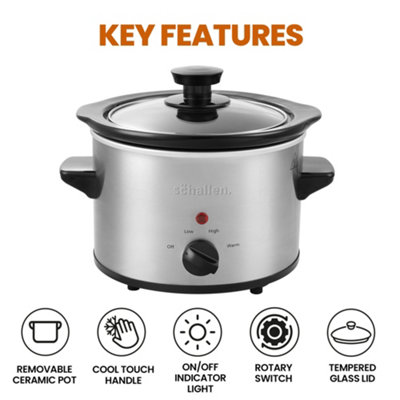 Schallen Stainless Steel 1.5L Slow Cooker