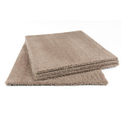 SCHATEX Noblesse Luxury Grey-Brown Velour Carpet Tiles, 50x50cm, Ultra ...