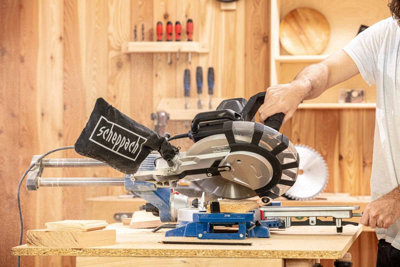 Scheppach 2200W Crosscut, Slide, and Mitre Saw with 254mm Blade HM254SPX