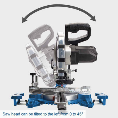 Scheppach 2200W Crosscut, Slide, and Mitre Saw with 254mm Blade HM254SPX