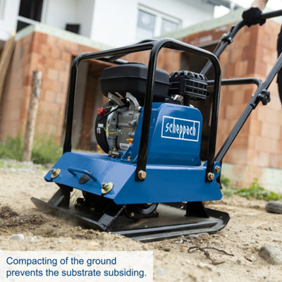 Scheppach HP1800S Wacker Plate Compactor, 4.1kW Engine, 23,000N ...