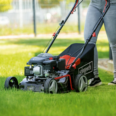 Scheppach MS132-42 Self-Propelled Petrol Lawn Mower, 42cm, Mulching ...