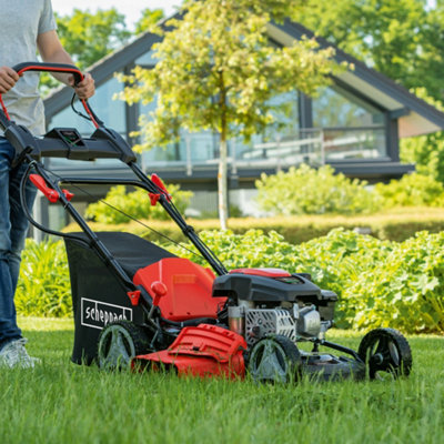 Scheppach MS150-46E Self-Propelled Petrol Lawn Mower, 46cm, Electric ...