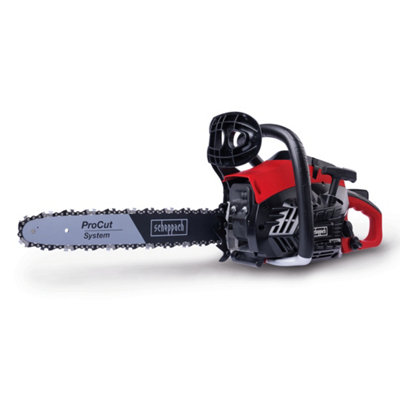 Scheppach PCS38 Petrol Chainsaw, 1.3kW 37.2cc Engine, 350mm ProCut Bar ...