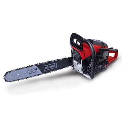Scheppach PCS46 Petrol Chainsaw, 1.8kW 46cc Engine, 450mm ProCut Bar ...