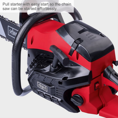 Scheppach PCS56 Petrol Chainsaw, 2.3kW 53cc Engine, 510mm ProCut Bar ...