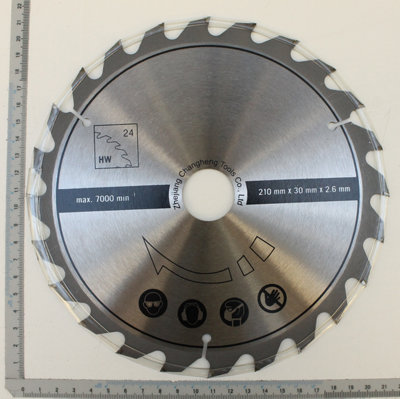 Scheppach Table Saw Blade 210mm x 30mm x 2.6mm - 24 Tooth - 3901208701