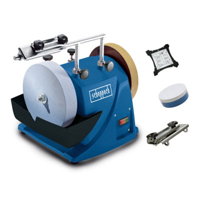 Scheppach Tiger 2000S Wet Bench Grinder, 120W, 200mm Whetstone, Honing ...