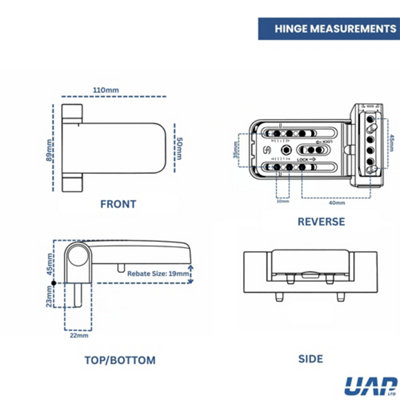 Schlosser Technik Flip Axis 3D Adjustable Flag Hinge for uPVC Doors ...