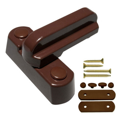 Schlosser Technik Sash Jammer Window Lock (4 Pack) - Chocolate Brown ...
