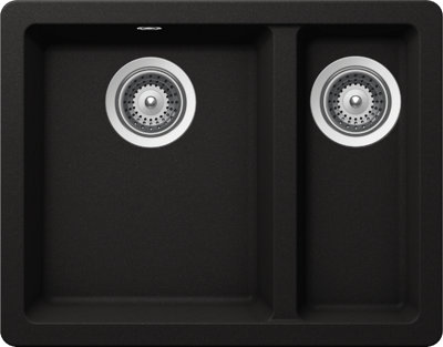 Schock Composite Granite Quadro 1.5 Bowl Nero Undermount Kitchen Sink ...
