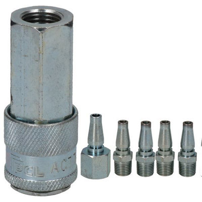 Schrader 17 Series Female Coupler 1/4" BSP Female Thread & Male ...