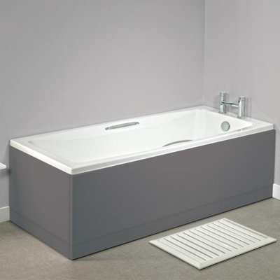 Schwan Ultimate Bath Panel 800 -END- ANTHRACITE GREY | DIY at B&Q