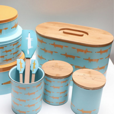 Scion Mr Fox Storage Jar Multi Print Blue