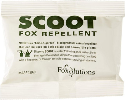 Scoot Soluble Fox Repellent Garden Lawn Fox Deterrent 2 x 50g Sachets ...