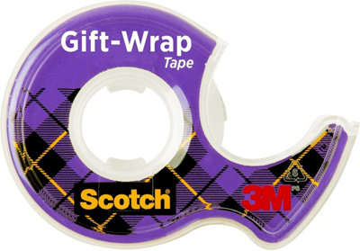 Scotch Gift Wrap Satin Tape 19mm x 15m 1 Roll on Handheld Dispenser/Pack
