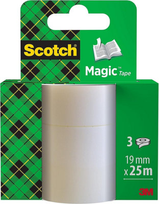 Scotch Magic Invisible Tape - 3 Refill Rolls, 19mmx25m - General ...