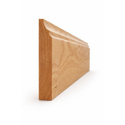 Scotia American Ash Skirting Board (Unoiled) - 146mm (H) x 19mm (T) x ...