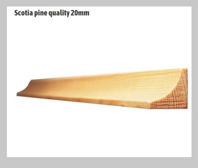 Scotia Bead softwood pine 3.6m (20x20mm) pack of 10