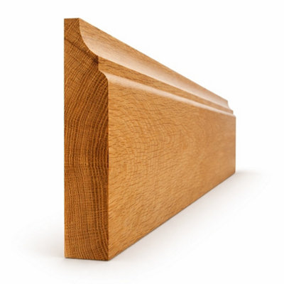 Scotia European Oak Skirting Board (Oiled) - 146mm (H) x 19mm (T) x ...